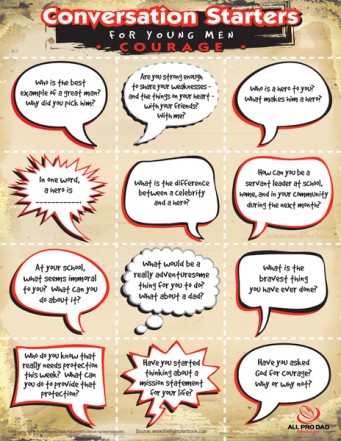 Conversation Starters on Courage - All Pro Dad